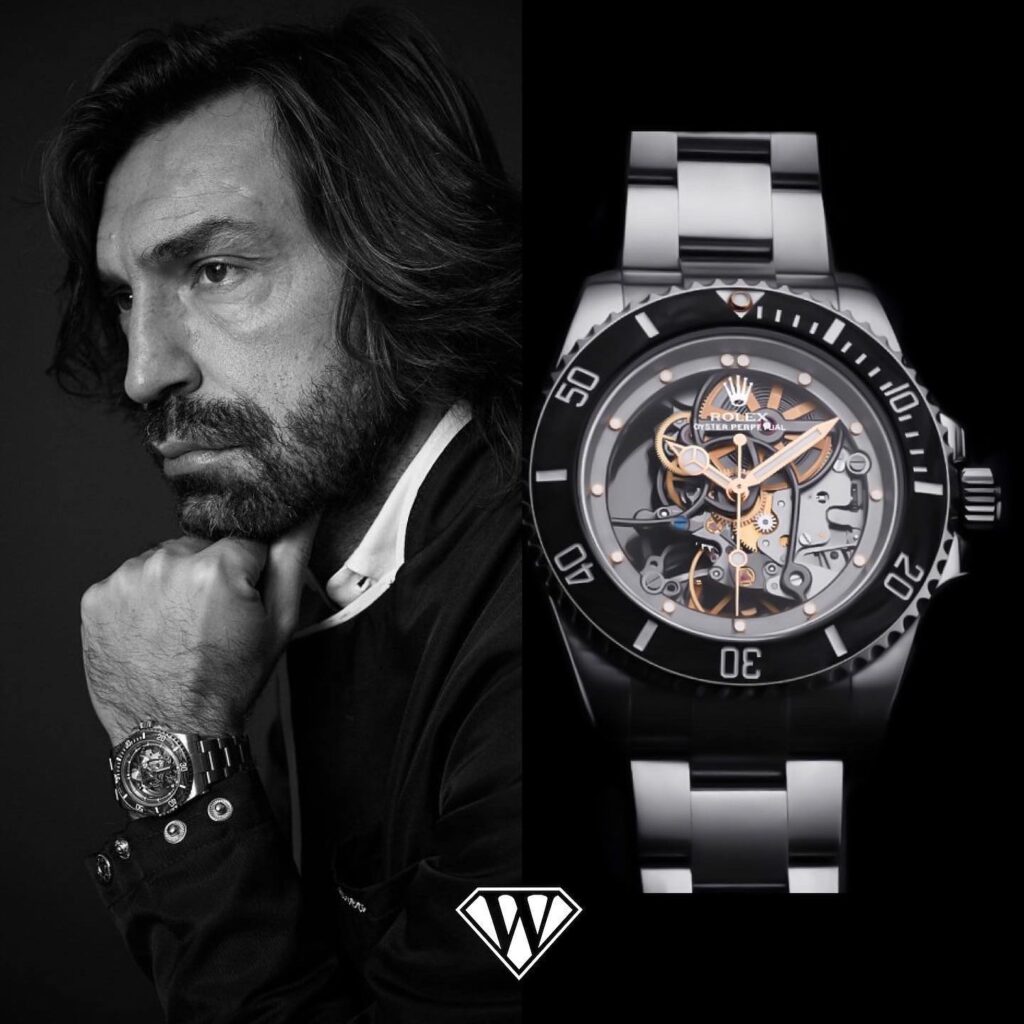 Andrea Pirlo Skeleton Rolex Submariner - Superwatchman.com