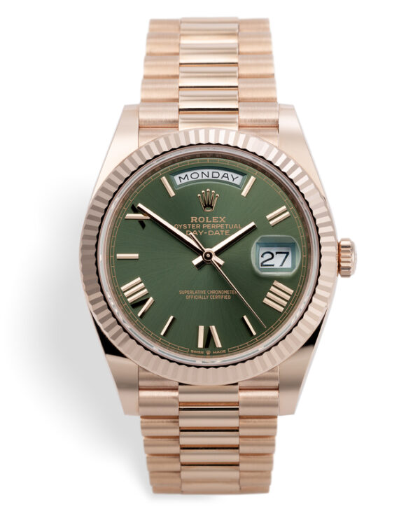 Rolex - Day-Date 40 Everose / Olive – Roman