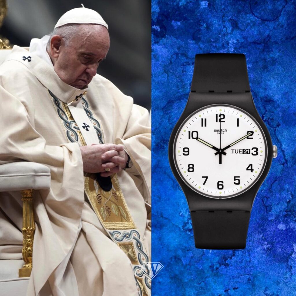 The Pope of the Roman Catholic Church wearing a Swatch - Superwatchman.com