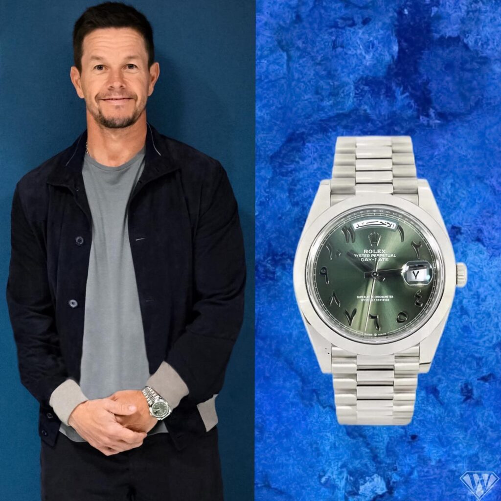 Mark Wahlberg is wearing a rare Rolex Day-Date - Superwatchman.com