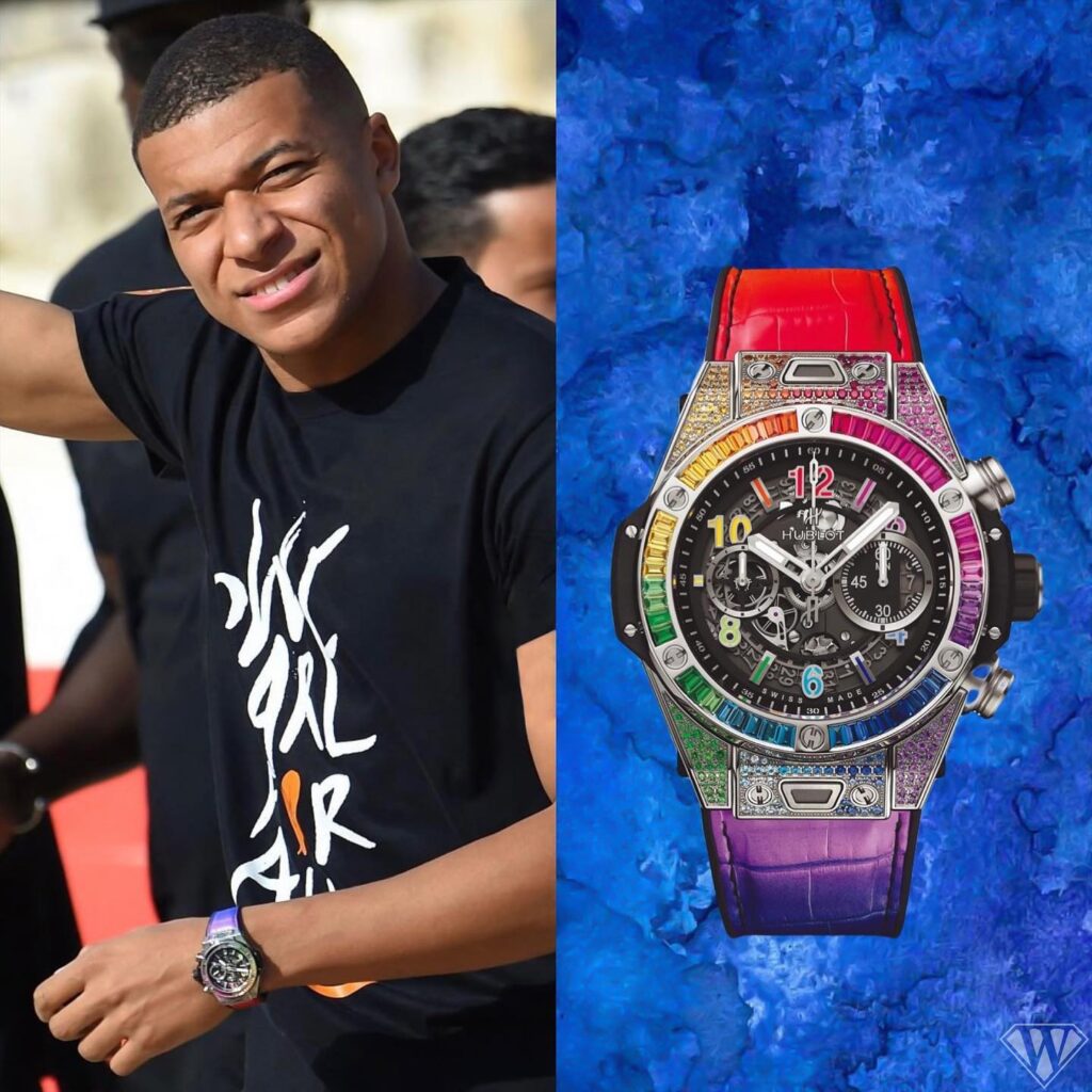 Kylian Mbappé - Hublot Big Bang Unico Titanium Rainbow - Superwatchman.com
